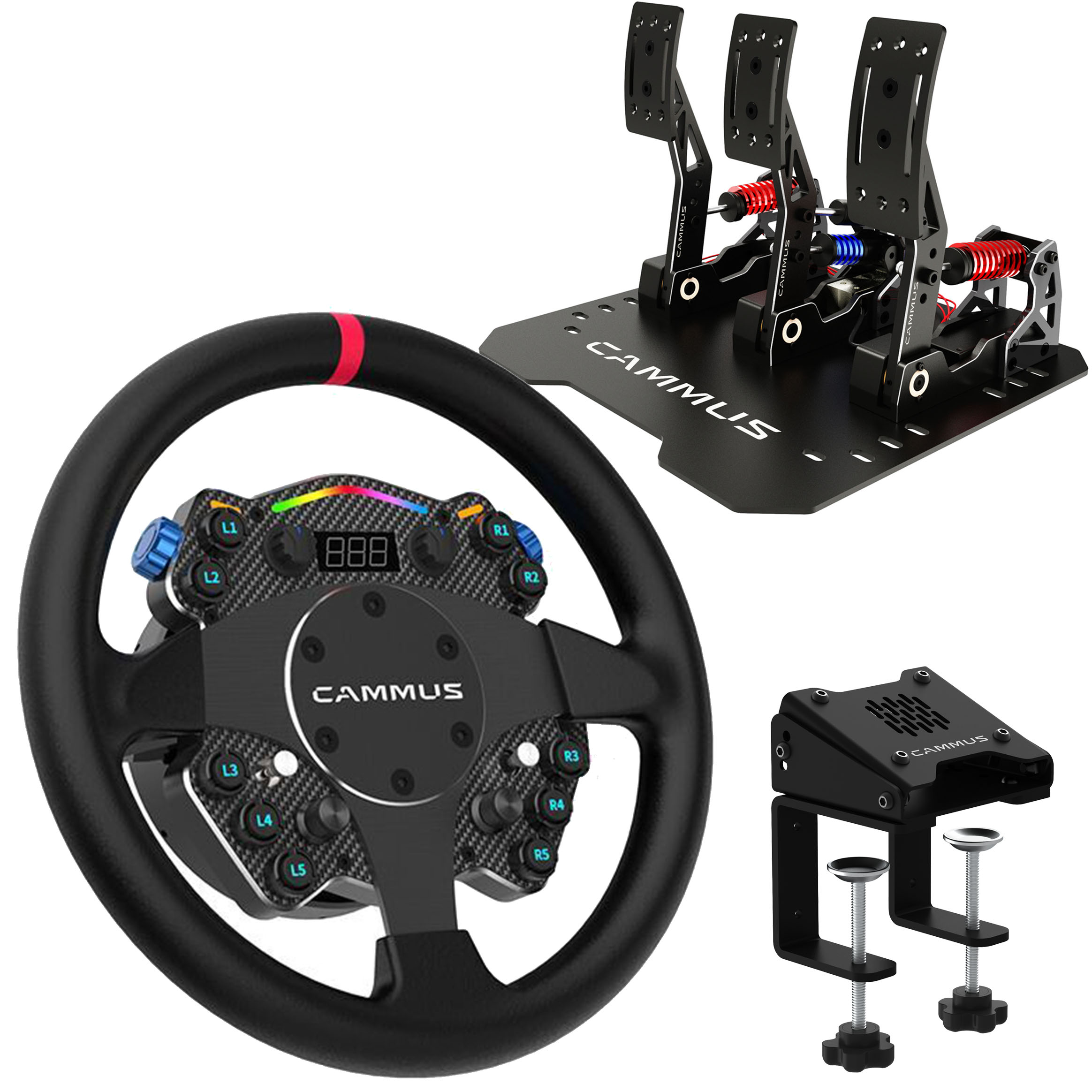 Cammus C12 + LC 100 Pedal All in One direct drive direksiyon seti